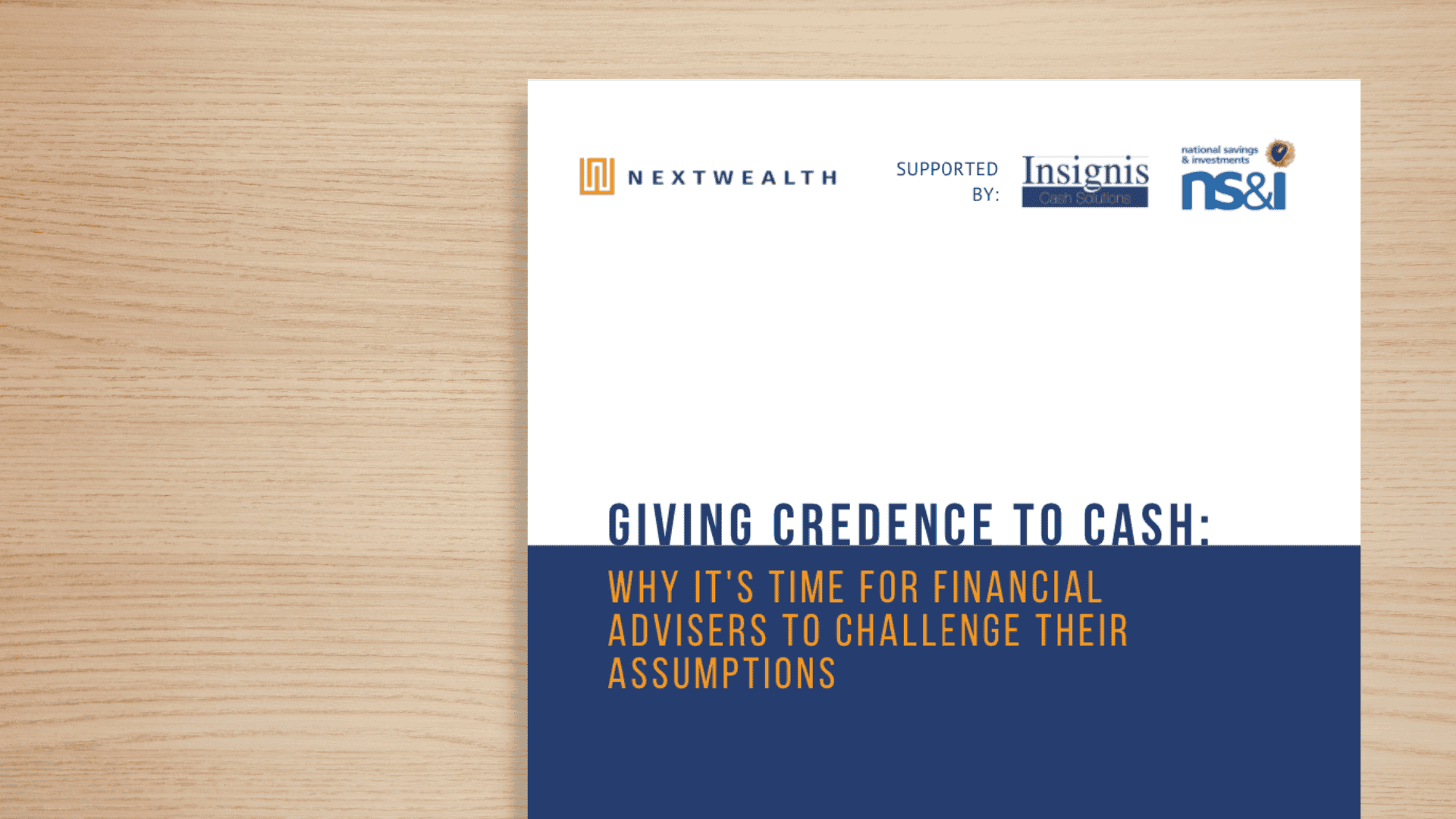 Giving Credence to Cash - NextWealth